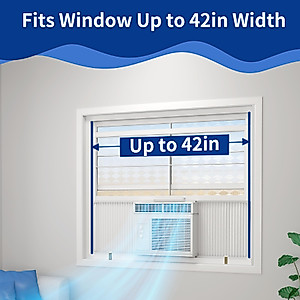 Wintcomfort Window Air Conditioner Side Panel with Adjustable Frame, Universal Window AC Accordion Filler Kit for Window AC Units 5000~14000 Btu, Window AC Insulation Side Panels with Frame