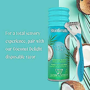 Skintimate Coconut Delight Shave Gel for Women, 6 Pack | Skintimate Shaving Cream for Women, Womens Shaving Cream, Shave Cream, Shaving Foam, Womens Shave Gel, Pack of 6, 7oz each