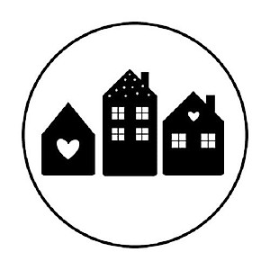 48 pcs Boho Houses​​​ Stickers Envelope Seals Labels Round Tags, Stamps Sticker for Gift Cards, Envelopes, Boxes for Holiday, Birthday, Christmas