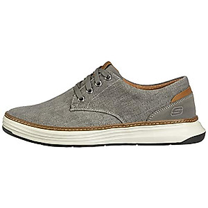 Skechers mens Skechers Men s Moreno Canvas Oxford Shoe, Beige (Tpe 578), 11 Wide US