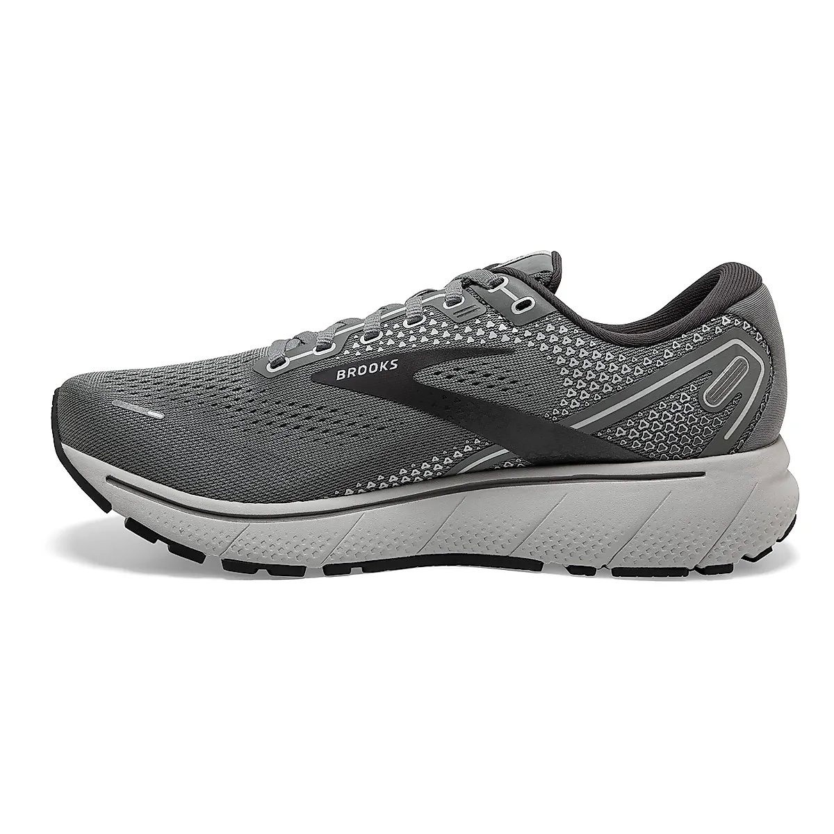 Brooks Men's Ghost 14 Neutral Running Shoe - Grey/Alloy/Oyster - 8.5 Medium