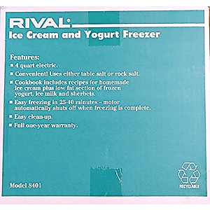 Rival Electric 4-Quart Ice Cream Maker