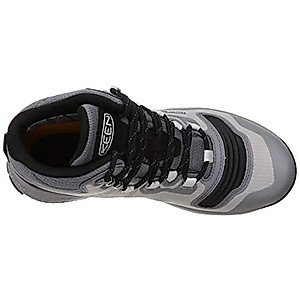 KEEN Men's Tempo Flex Mid Height Lightweight Waterproof Hiking Boot, Drizzle/Black, 12