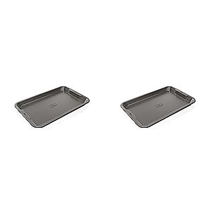 Ninja B30015 Foodi NeverStick Premium 10 inch x 15 inch Baking Sheet, Nonstick, Oven Safe up to 500⁰F, Dishwasher Safe, Grey (Pack of 2)
