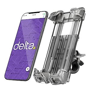 Hefty Bike Phone Mount by Delta Cycle - Premium Universal Bicycle Smartphone Holder Adjusts to Any Handlebar & Fits Any Phone or iPhones - Easily Accessible On The Go - Hands-Free Access