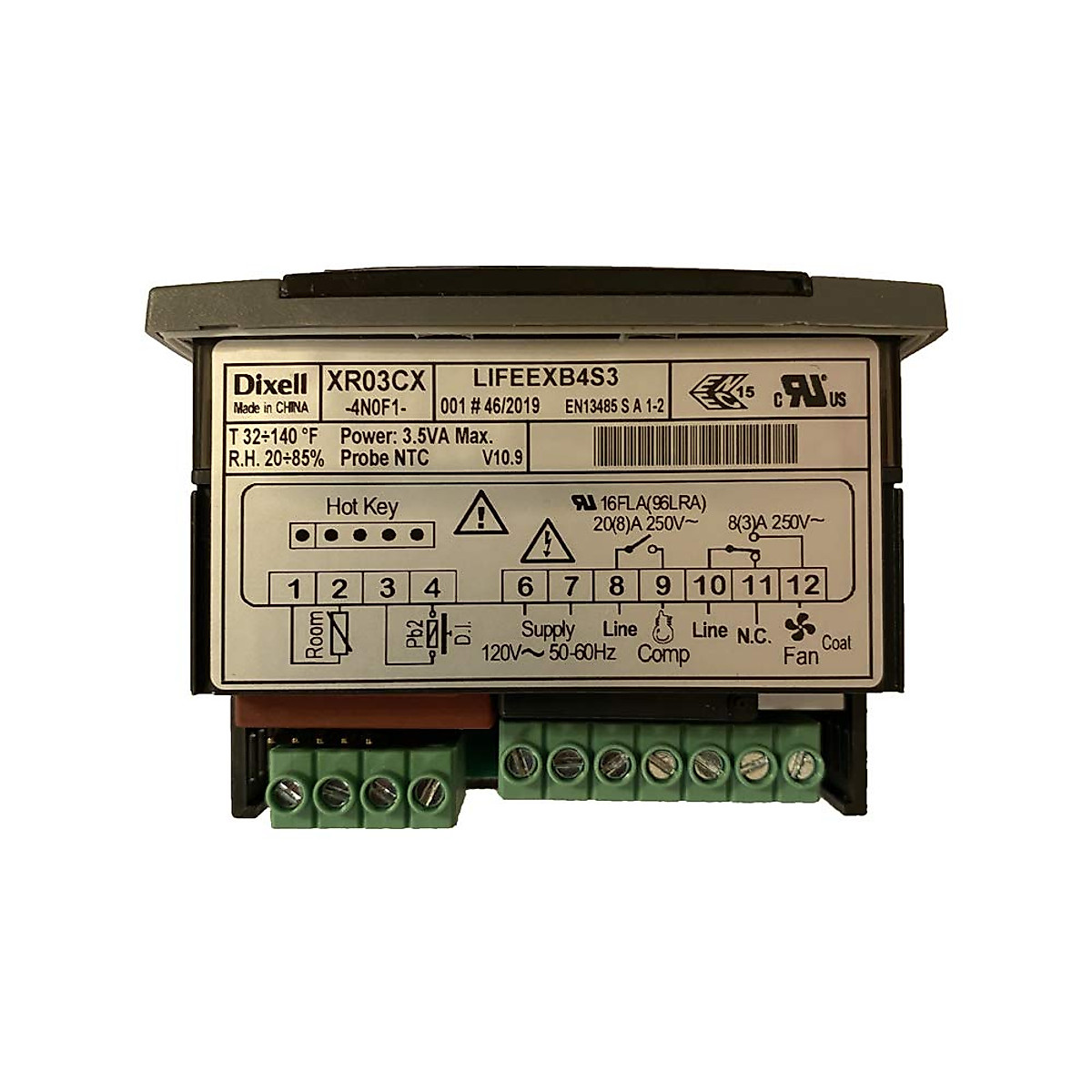 New Dixell Model: XR03CX-4N0F1 Digital Temperature Control Panel Thermostat with 2 Temperature Sensor Probes Included 120v / Technician Ready by Xiltek… Gray