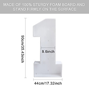 First Birthday Party Decorations - Mosaic Number 1 Balloon Frame Pre-Cut 1st Birthday Girl Anniversary Party Home/Outdoor Backdrop Sign