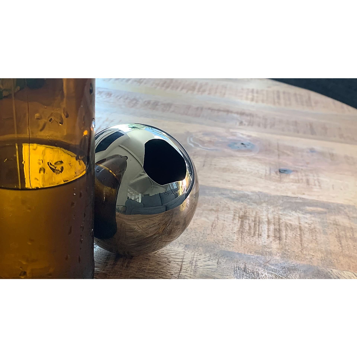 Convex Bottle Opener by Revision - Luxury Mirror Polished Stainless Steel - Unique Spherical Design - Durable & Decorative - Ideal for Home Bar, Gift for Beer Lovers