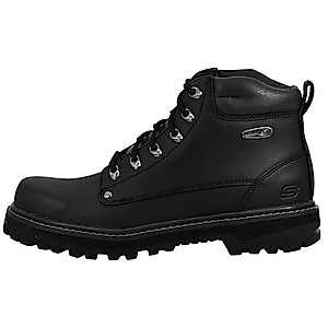 Skechers Men's Pilot Utility Boot,Black,9.5 M US