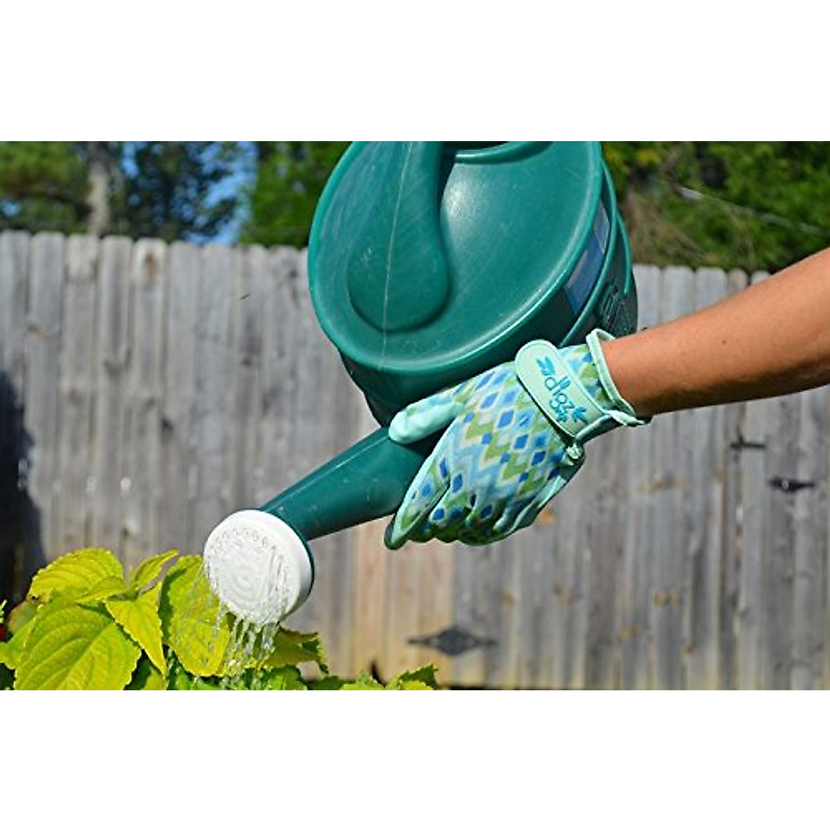 DIGZ 7612 Extra Grip Latex-Free Polyurethane Coated Gardening Gloves, Work Gloves with Adjustable Wrist, Diamond Pattern, Medium