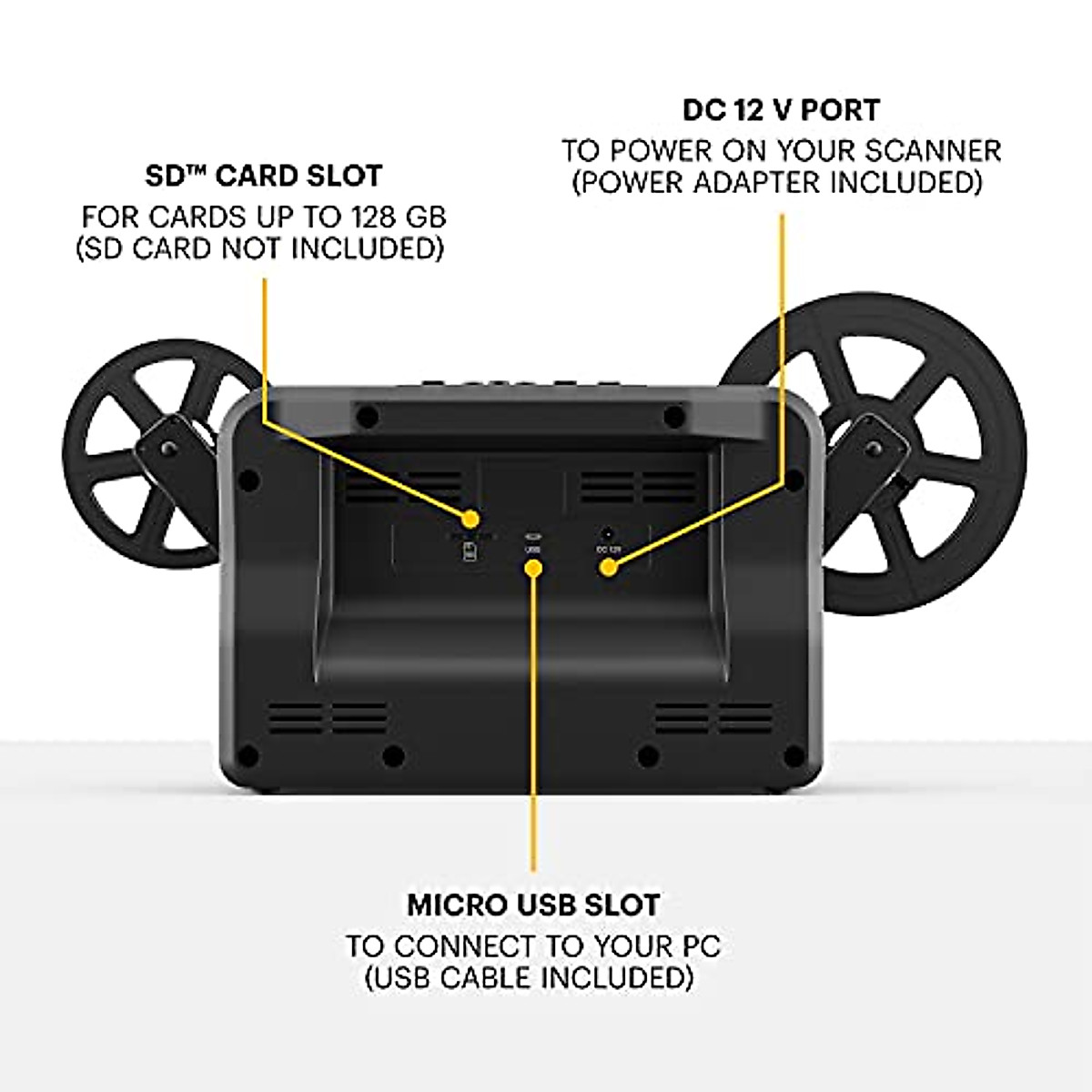 KODAK REELS 8mm & Super 8 Films Digitizer Converter with Big 5” Screen, Scanner Converts Film Frame by Frame to Digital MP4 Files for Viewing, Sharing & Saving on SD Card for 3” 4” 5” 7” and 9” Reels