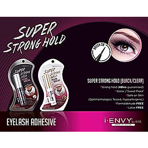 i-ENVY by KISS Super Strong Eyelash Adhesive Clear KPEG06 Brush On Latex Free