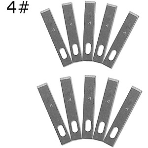 LinaLife 100PCS wholesale Excel Hobby Blade #4 Replacement Stainless Steel Hobby Blade Carbon Steel Craft Fine Knife Blades Hobby Knife Cutting Tool for Art Cutting, Sculpture, Scrapbooks