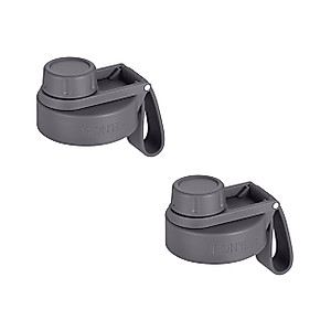 IRON °FLASK Spout Lid 2.0 for Wide Mouth, Insulated Sports Water Bottles fit only Bottles, Canteen Standard, Chug Lid, BPA Free 2 Lids (Graphite)
