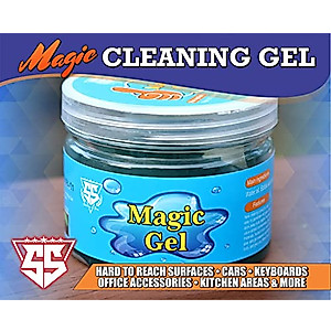 Cleaning Slime Gel for Car -Dust Cleaning Gel for Keyboard - Safe & Reusable Car Slime -Easy-to-Use Car Cleaning Kit -Universal Dust Cleaner for Home & Office -Laptop Cleaning Gel (160g) Blue