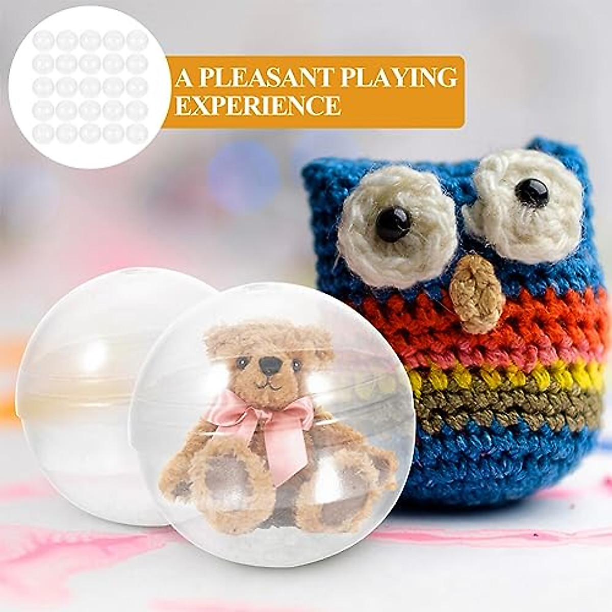 OSALADI Vending Machine Empty Round Clear Capsules 20pcs 70mm Empty Capsules Gumball Machines Small Containers Surprise for Kids Party Favor Prize