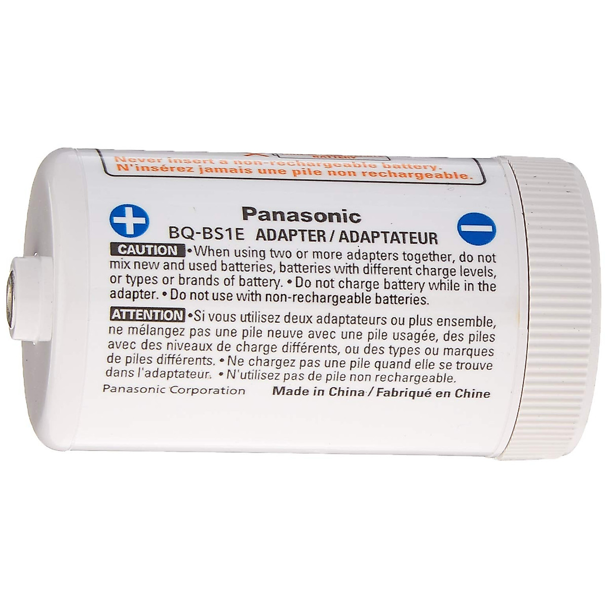 Eneloop Spacers 8 C Size Spacers & 8 D Size Spacers for Use with Ni-MH Rechargeable AA Battery Cell Pack of 16