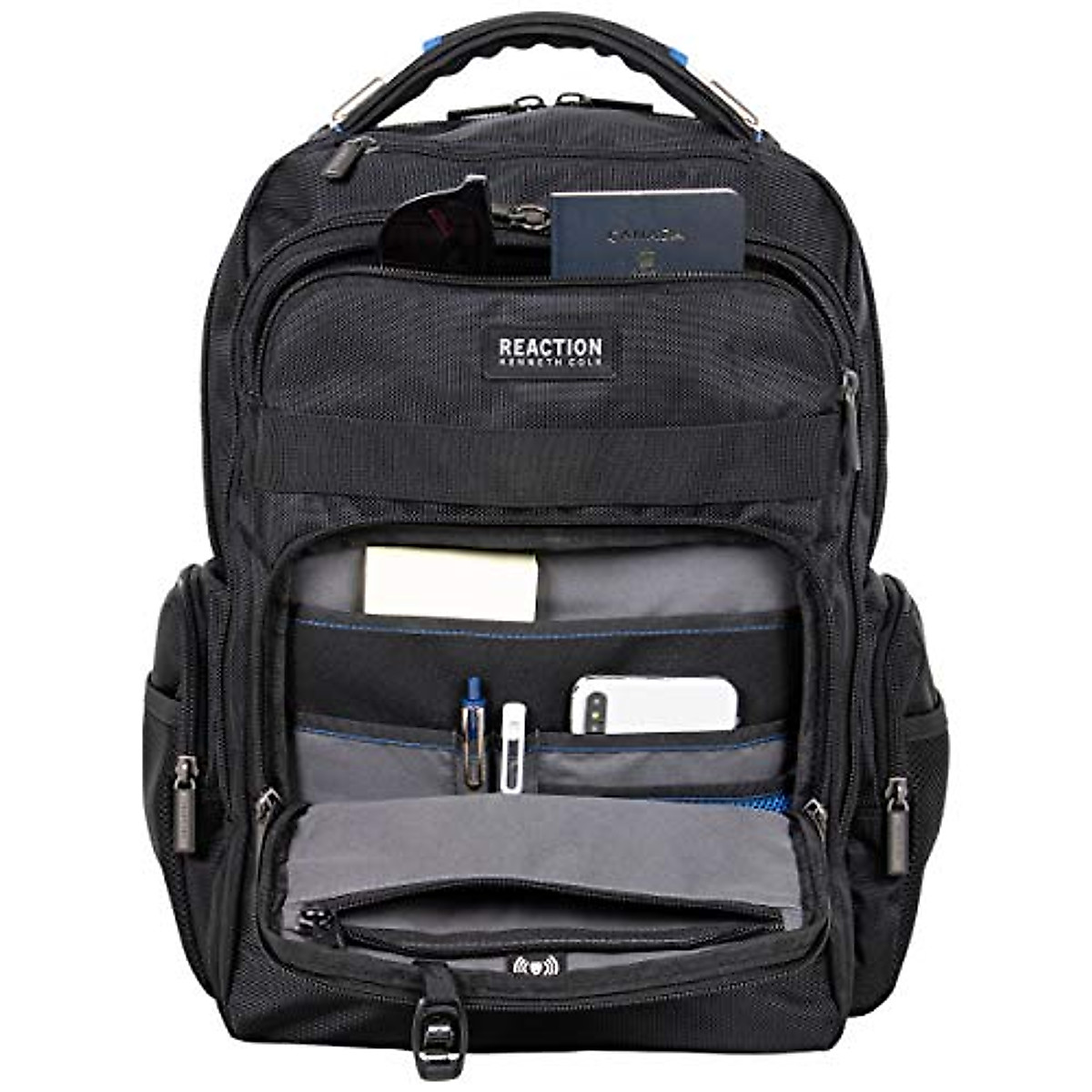 Kenneth Cole REACTION ProTec Travel Laptop Computer Bag, Black Commuter, 17" Backpack
