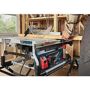 BOSCH GTS15-10 10 Inch Portable Jobsite Table Saw with Gravity-Rise Wheeled Stand, 15 Amp, 32-1/8 Inch Rip Capacity, 4 HP