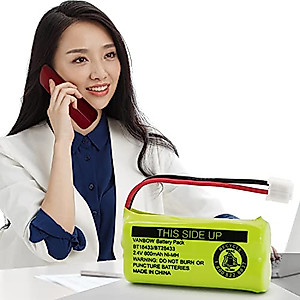 BT18433/BT28433 2.4V 800mAh Ni-MH Cordless Phone Battery, Also Compatible with AT&T BT184342/BT284342 BT8300 BT1011 BT1018 BT1022 BT1031 2SN-AAA55H-S-J1 CS6120 CS6209 CL80109 EL52419 (Pack 2)