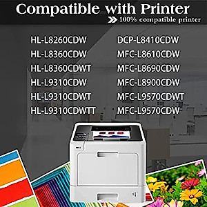 6-Pack(2C+2M+2Y) Compatible TN431 Toner Cartridge Replacement for Brother TN-431 HL-L8260CDW HL-L8360CDW MFC-L8900CDW MFC-L8610CDW Color Printer