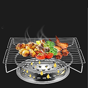 Portable Barbecue Grill Multi-Purpose Gas Burner Grill Rack Stove Top Grill Barbecue Stove for Home Kitchen