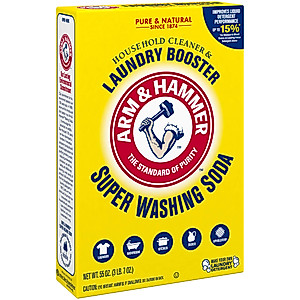 Arm & Hammer Super Washing Soda Detergent Booster & Household Cleaner, 55oz.