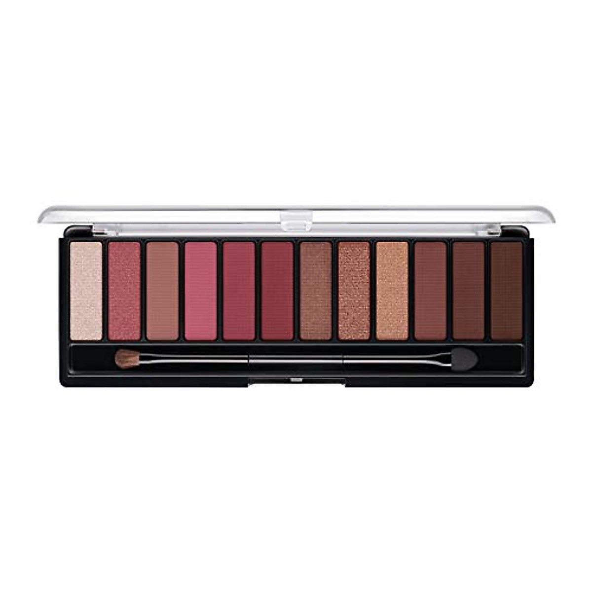 Rimmel London Magnif'Eyes Eyeshadow Palette, 12 Shades, Blendable Formula, Versatile, 007, Crimson, 0.5oz