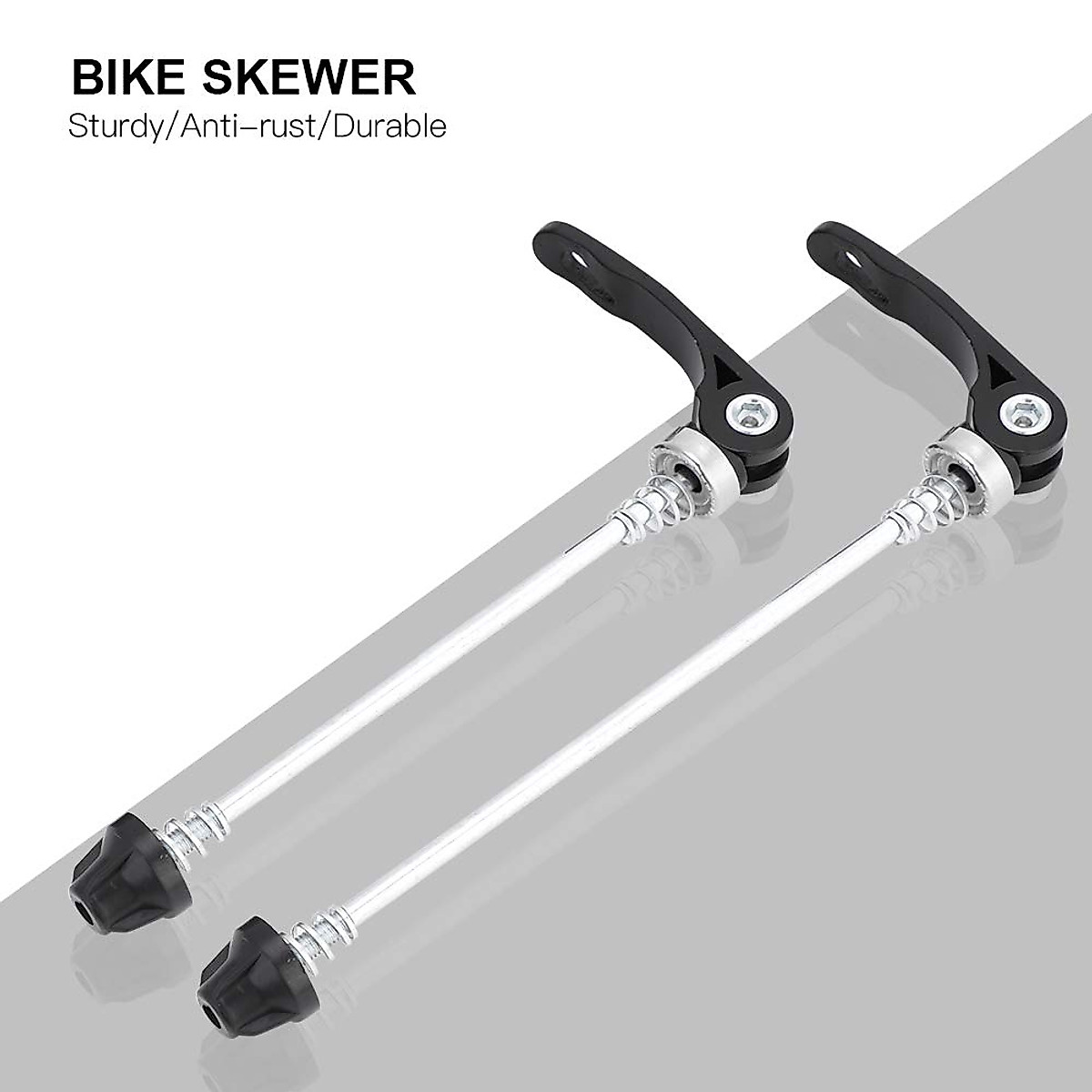 Dilwe 2pcs Bike Skewers, Alloy Quick Release Skewer Set Bike Replacement Repair Parts Accessory for Road Bike Bike