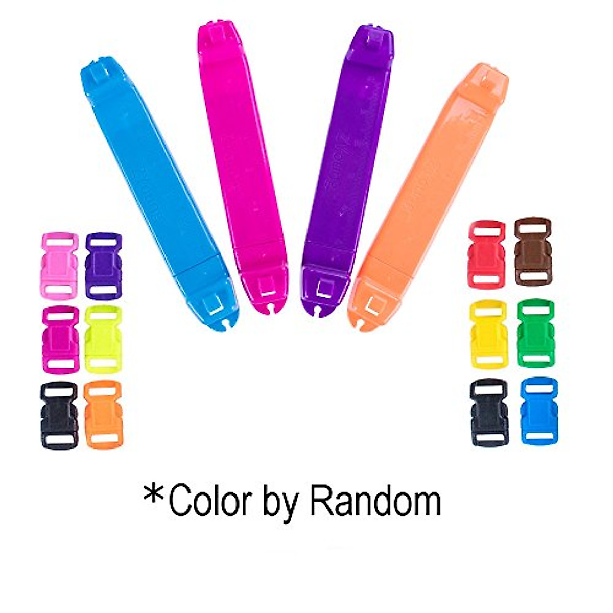 Craft County Paracord Parachute Cord Jig Bracelet Loom-Plastic Wristband Maker - Paracord Braiding Weaving DIY Tool