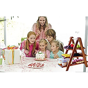 3 Tier Tray Serving Stand Acacia Wood Platter Charcuterie Tiered Set for Entertaining Gethering Food Display Vendor Events Fruit Dessert Appetizer Cheese