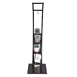 GDLF 5 Tier Metal Plant Stand Creative Half Moon Shape Ladder Flower Pot Stand Rack for Home Patio Lawn Garden Balcony Holder Black (2 Pack)