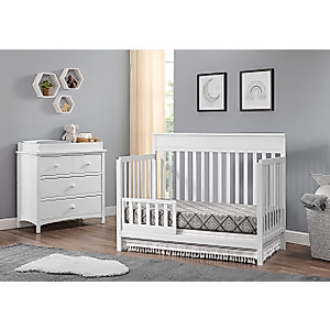 Oxford Baby Castle Hill 4-in-1 Convertible Crib, Barn White, GreenGuard Gold Certified