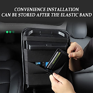 Turcee Leather Car Center Console Cover Compatible with Tesla Model 3 Model Y,All Around Protection/Extended Center Console Organizer Design - The Most Practical Car Armrest Cover