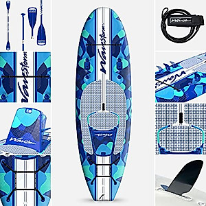 WAVESTORM 9ft6 SUP Kayak Hybrid Stand Up Paddleboard Foam Soft Top SUP for Adults and Kids of All Levels of Paddling Kayak,Blue