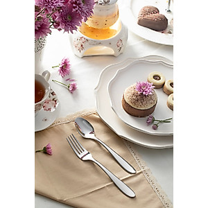 DANIALLI Modern Razzoli Silverware Set - 18/10 Stainless Steel Flatware Set for Elegant Dining - Dishwasher Safe Cutlery Set (60-Piece)