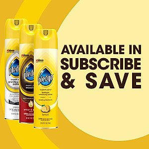 Pledge Beautify It Lemon Enhancing Polish Spray - Removes Dust and Fingerprints. Provides Protective, Glossy Coating (1 Aerosol Spray), 9.7 oz, Packaging May Vary