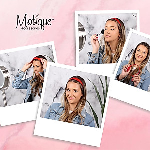 Motique Accessories Black 1 Inch Plastic Hard Headband with Teeth Head band Women Girls