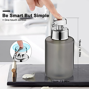 Automatic Soap Dispenser Foam Bathroom: Rechargeable Touchless Auto Smart Electric Plastic Grey Foaming Soap Dispenser - Kitchen - Hand Dish Lotion Couple Kids