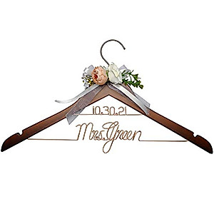 Bride hanger, wedding hanger, Mr & Mrs hanger, custom hanger, bridesmaid, maid, personalized bridal hanger (date/letter), doctor, graduation dress hanger