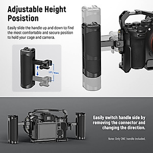 NEEWER NATO Side Handle Grip with Up and Down Adjustable NATO Clamp, NATO Rail, Cold Shoe Mount, 1/4" Threads, Hex Key, Universal Aluminum Camera Handgrip Compatible with SmallRig Cage and Rig, CA017H