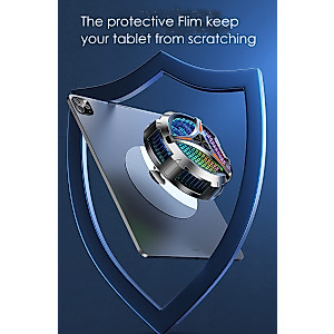 TEESSO iPad Cooler, Upgrated 3.9 inch Diameter Magnetic Tablet Cooler, ipad Cooling pad Phone Cooling Fan 27W Power Driver, Temperature Display Radiator for iPhone iPad Portable Laptop Cooler