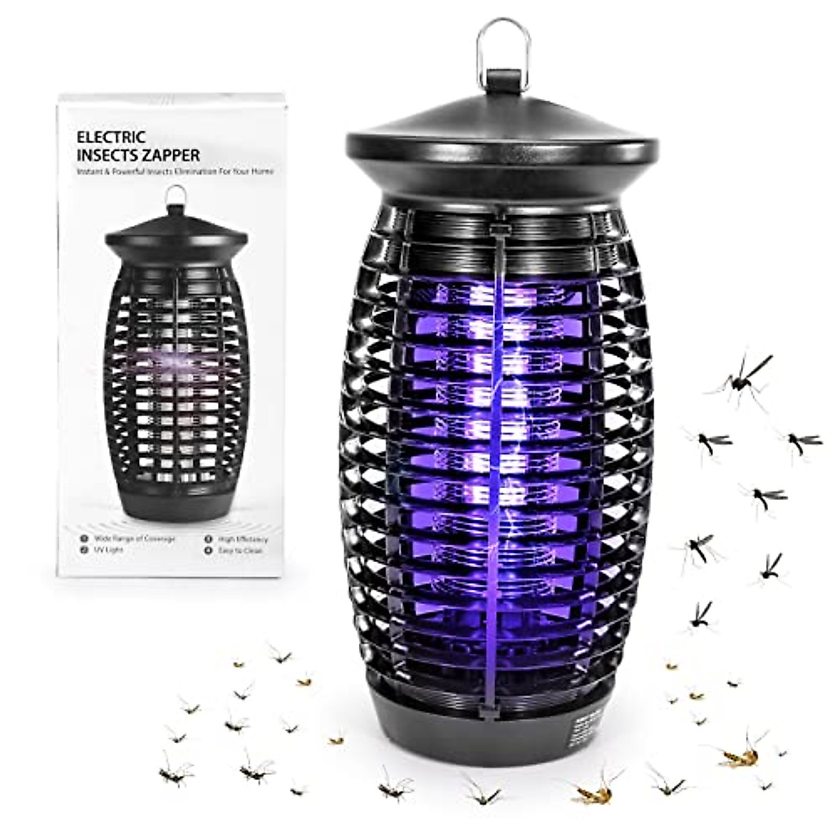 Avokadol Bug Zapper,4200V High Power Insect Fly Traps,Electric Mosquito Killer with 365nm UV Light, 2,100 Sq.FT Coverage,Portable Pest Controller for Home/Patio/Camping.