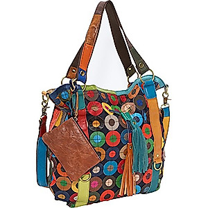 Multi-Colored Lloyd Leather Tote (#1730-9)