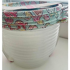 COOK WITH COLOR 20 Piece Round Plastic food containers. 10 Lids & 10 containers ROUND (DONUTS)