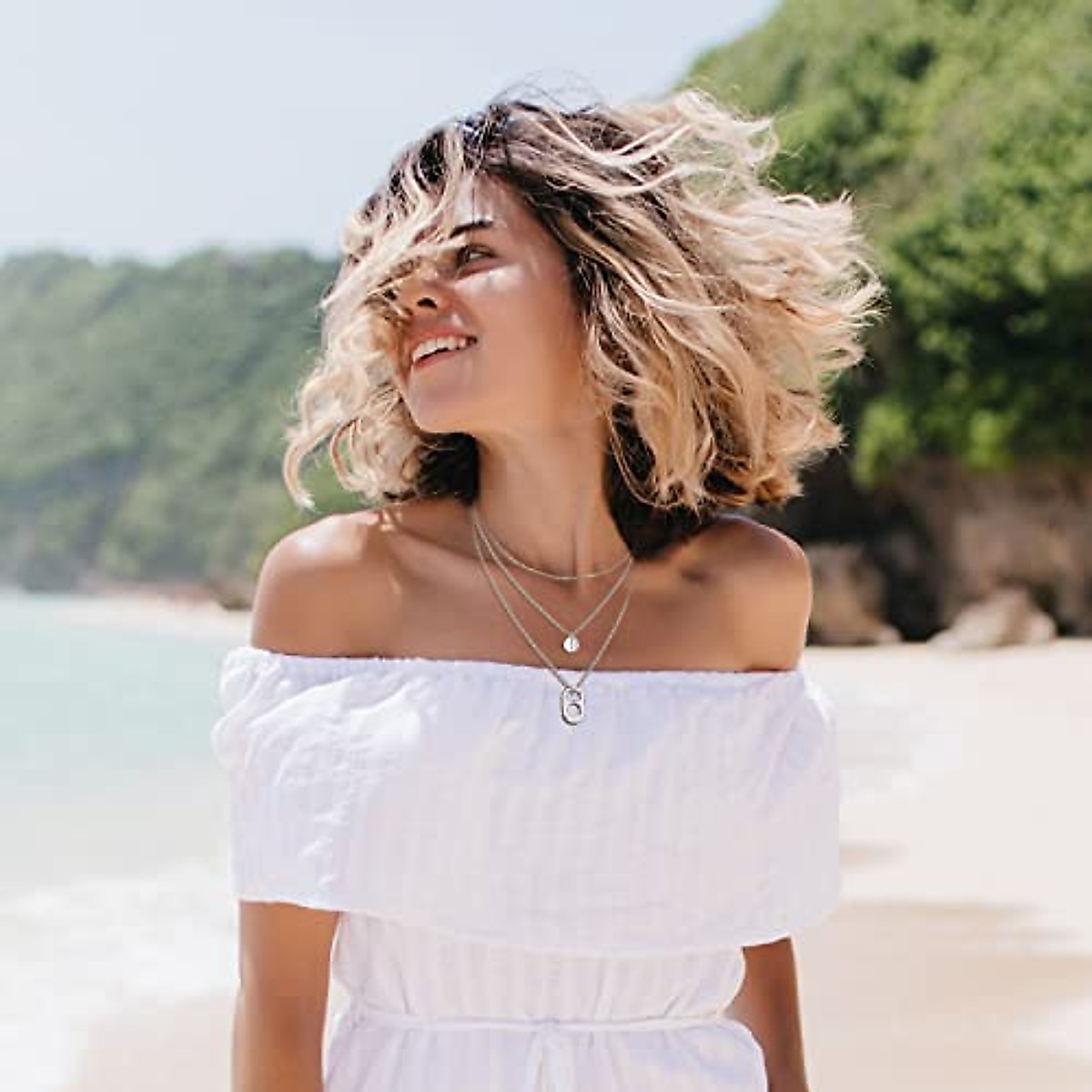 Frodete Gold Initial Charm Necklace for Women Gold Cherry Poker Boot Heart Letter Pendant Choker Paperclip Link Chain Necklaces for Womens Gifts for Christmas Stocking Stuffers