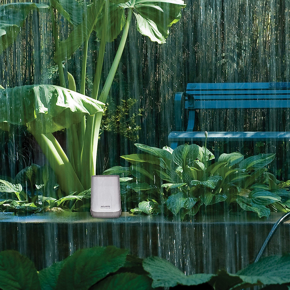 AcuRite 02446M Wireless Rain Gauge with Indoor Digital Display, Black