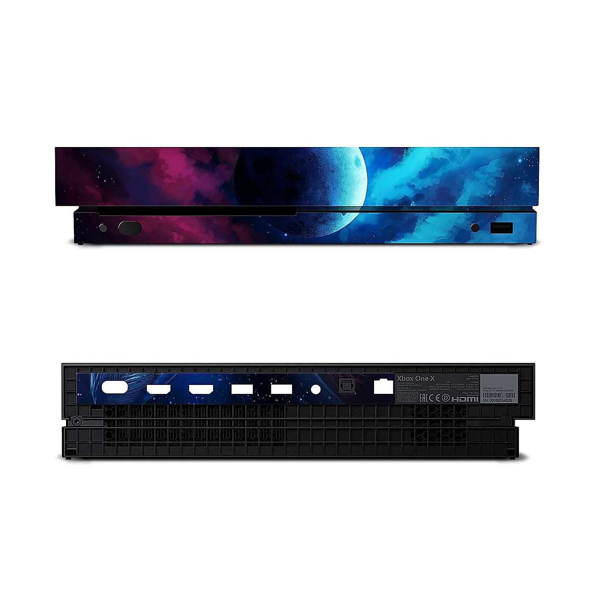 Head Case Designs Officially Licensed Jonas "JoJoesArt" Jödicke Wolf Galaxy Art Mix Vinyl Sticker Gaming Skin Case Cover Compatible With Xbox One X Console and Controller Bundle