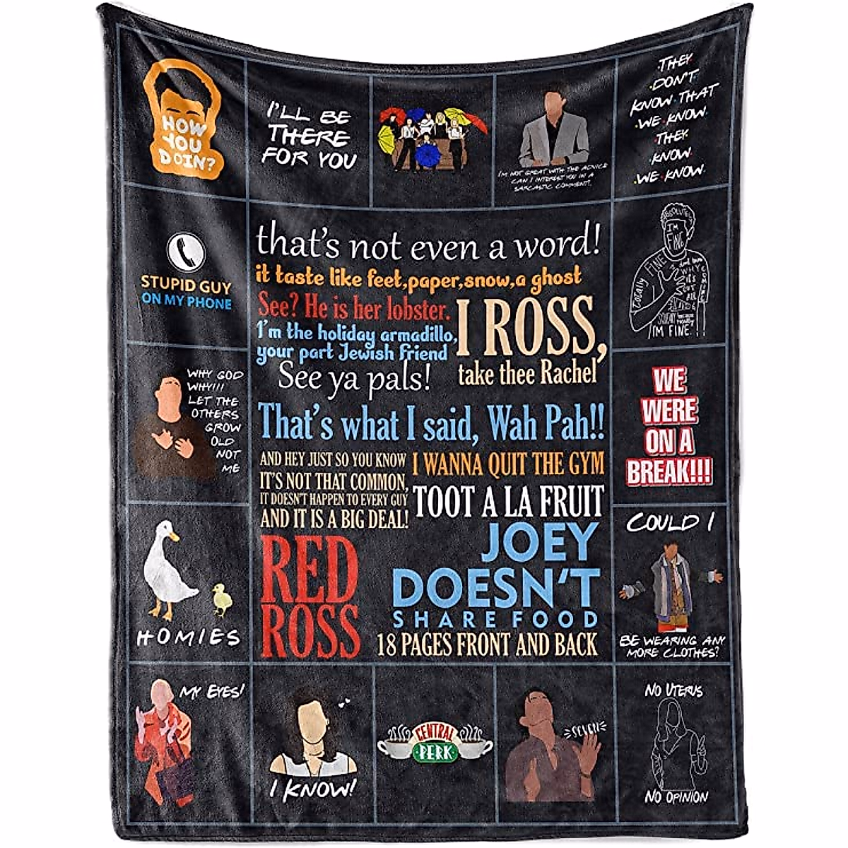 Taka Deal Personalised Friends Blanket Tv Show. Fleece Throw Friends Blanket with Dialogues for Friends Merchandise Fan. Best Gift for Christmas & Birthday. (Friends Blanket 2, 60" X 80")