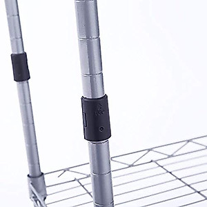 samanoya 4-Shelf Storage Rack,Adjustable Heavy Duty Storage Shelving Unit,Steel Organizer Wire Rack Use for Kitchen Pantry Laundry Garage Closet Utility (13.77" L x 9.84" W x 31.5" H)